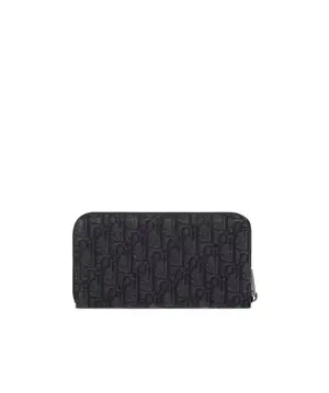 Dior Saddle Zipped Long Wallet - Black