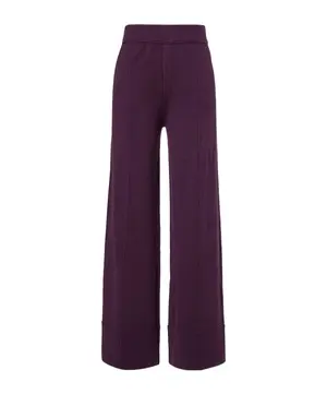 Jardin Des Orangers Wool And Cashmere Wide-leg Pants - Red