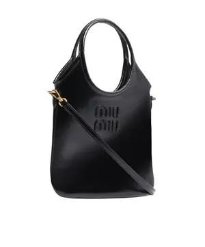 Miu Miu Mini Ivy Soft Leather Bag - Black