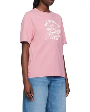 Maison Kitsuné Racing Fix Printed Crewneck T-shirt