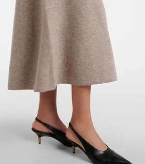 Jardin Des Orangers Wool And Cashmere Blend Midi Skirt