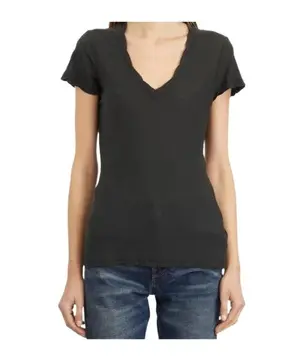 JAMES PERSE Scoop Neck T-shirt - Black