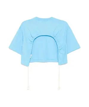 MSGM Open-back T-shirt With Drawstring Detail