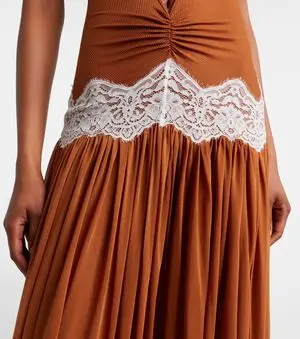 Christopher Esber Lace-trimmed Cutout Gown