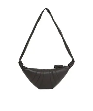 LEMAIRE Croissant Leather Shoulder Bag - Black