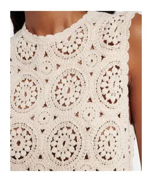 FRAME The Crochet Cotton Top