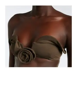 Magda Butrym Floral-appliqué Bikini Top