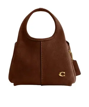 COACH Lana 19 Suede Shoulder Bag - Brown