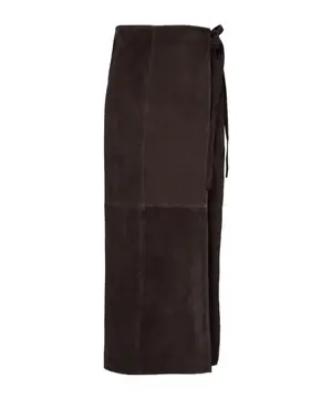 Nour Hammour Wrap Midi Skirt With Tie Detail