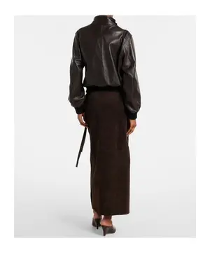 Nour Hammour Wrap Midi Skirt With Tie Detail