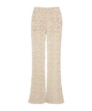 FRAME Crocheted Trousers - Nude