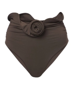 Magda Butrym Floral-appliqué Bikini Bottoms - Brown