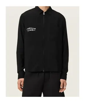 ALLSAINTS Buck Oversized Embroidered Zip-up Jacket