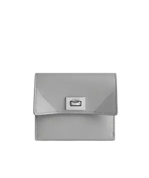 Balenciaga Rodeo Card Holder With Flap In Cloud Grey - Cloud Gray