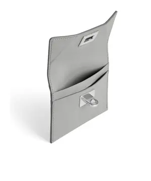 Balenciaga Rodeo Card Holder With Flap In Cloud Grey