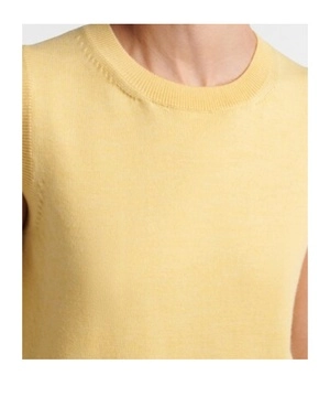 Oscar De La Renta Virgin Wool Sweater Vest - Nude
