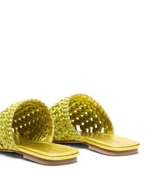 STUART WEITZMAN Marina Woven Mule - Ochre/citrine