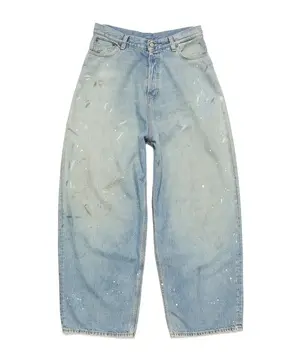 Acne Studios Super Baggy Fit Jeans With Paint Details - Blue