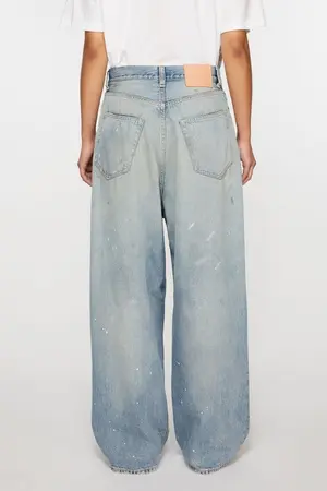 Acne Studios Super Baggy Fit Jeans With Paint Details