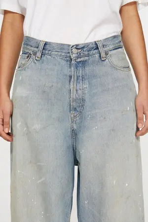 Acne Studios Super Baggy Fit Jeans With Paint Details