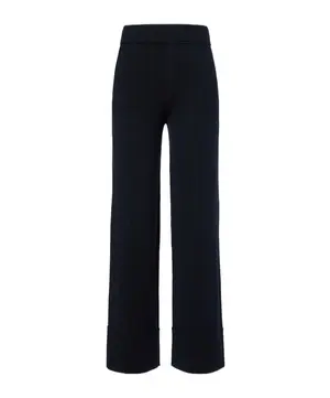 Jardin Des Orangers Wool And Cashmere Wide-leg Pants - Black