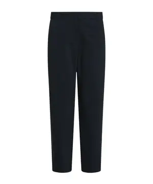 Marella Stretch Cotton-blend Trousers - Navy Blue