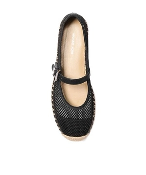 Michael Kors Lynn Buckle-strapped Mesh Ballet Espadrilles