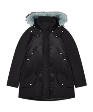 Casablanca Hooded Long-sleeve Parka - Black