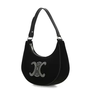 Celine Logo Zipper Shoulder Bag