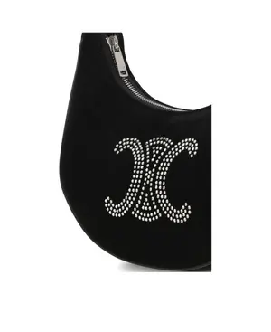 Celine Logo Zipper Shoulder Bag