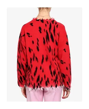 SEMICOUTURE Spotted Round Neck Sweater