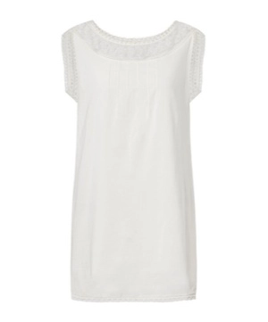 Posse Danielle Lace-trimmed Cotton Mini Dress