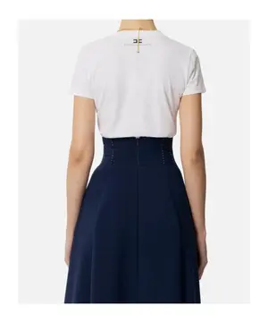 Elisabetta Franchi Bow Detail Necklace T-shirt