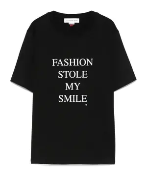 Victoria Beckham Slogan-print T-shirt - Black