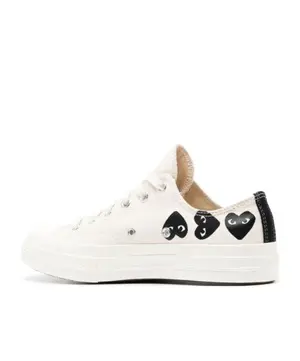 Play Comme Des Garcon Printed Lace Low-cut Skate Shoes