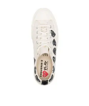 Play Comme Des Garcon Printed Lace Low-cut Skate Shoes