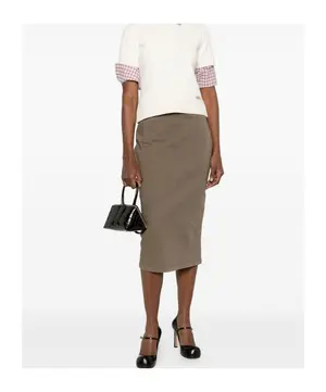 N.21 Midi Pencil Skirt With Two-way Back Zip