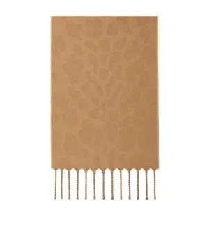 Max Mara Jacquard Wool Shawl - Beige