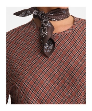 Longchamp French Bandana Silk Scarf 50 - Mocha