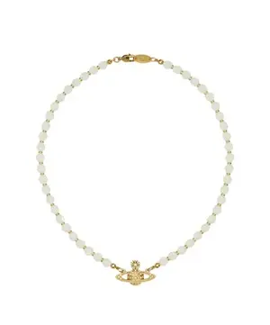 VIVIENNE WESTWOOD Messaline Orb Plaque Choker - White
