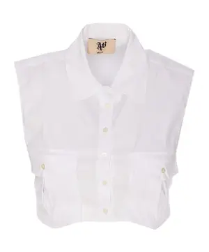 ANIYE BY Tie-back Cropped Top - White