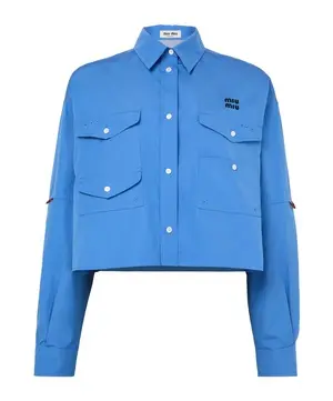 Miu Miu Multi-pocket Shirt - Blue