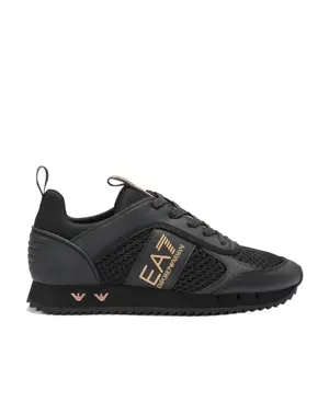 EA7 Pull Ring Strapped Low Upper Board Shoes - Black