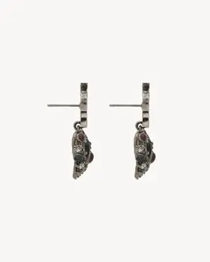 Saint Laurent Cassandre Heart-shaped Earrings