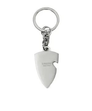 Burberry B Shield Logo Engraved Key Ring