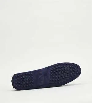 TOD'S Suede Penny Loafers With Rubber Bean Sole