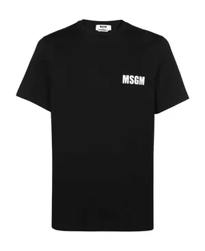 MSGM Logo Printed Crewneck T-shirt