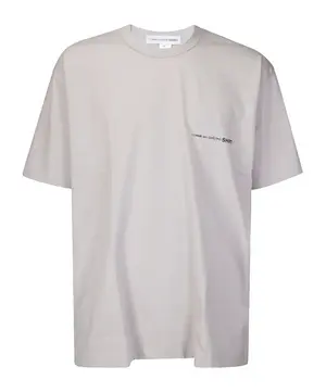 Comme Des Garçons Cotton T-shirt With Print - Grey