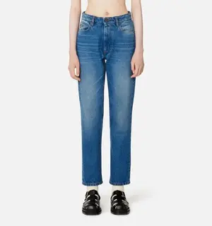 AMI Paris Logo Patch Straight-leg Jeans