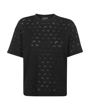 Emporio Armani Logo-print Short-sleeved T-shirt - Black